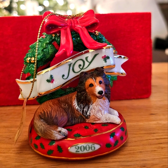 Holiday | Danbury Mint Annual Dog Sheltie Christmas Ornaments 206 ...
